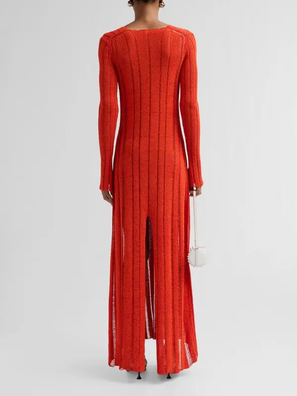 Proenza Schouler Maelle Drop Needle Tweed Maxi Dress