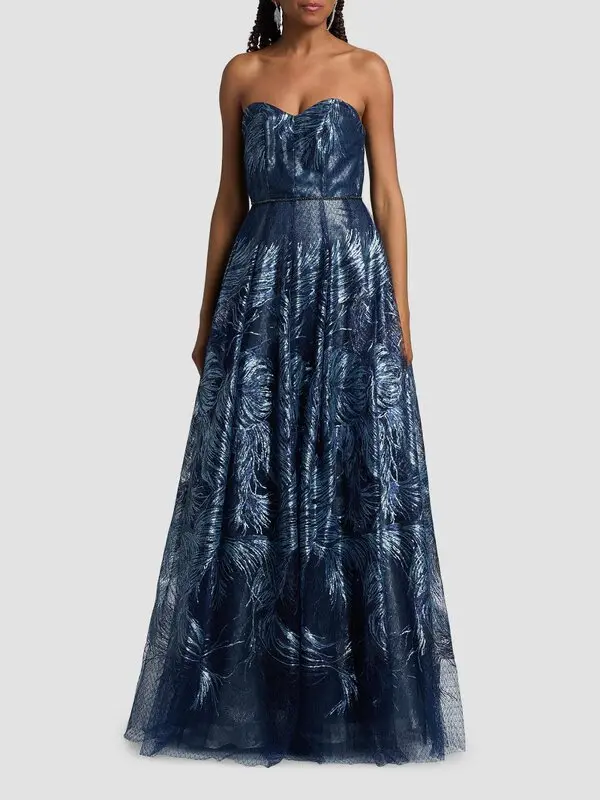 Rene Ruiz Collection Sequin-embellished Tulle Ball Gown
