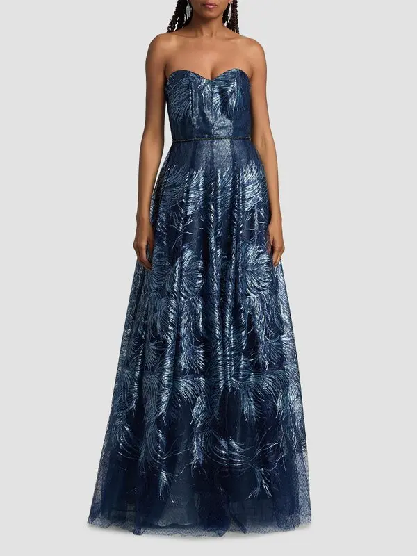 Rene Ruiz Collection Sequin-embellished Tulle Ball Gown