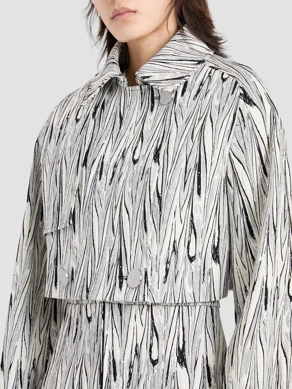 Proenza Schouler Della Marble-jacquard Crop Jacket