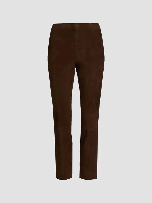 Vince Suede Split-hem Crop Pants
