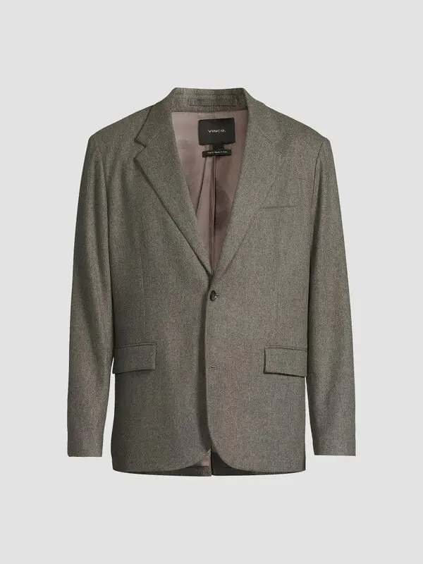 Vince Wool Flannel Single-breasted Blazer