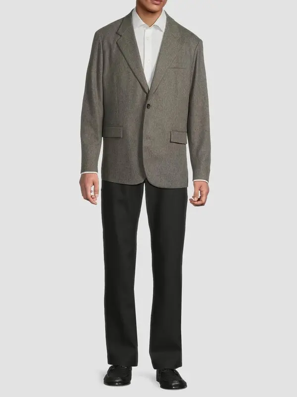 Vince Wool Flannel Single-breasted Blazer