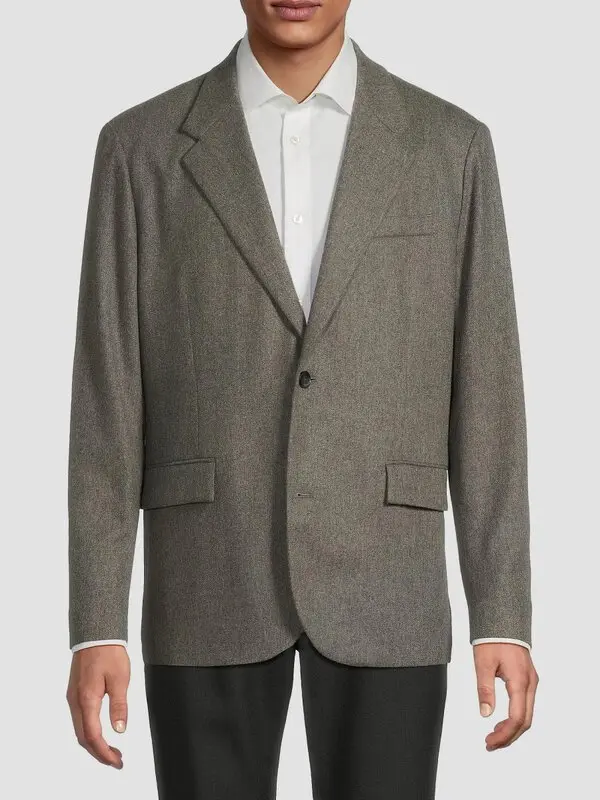 Vince Wool Flannel Single-breasted Blazer