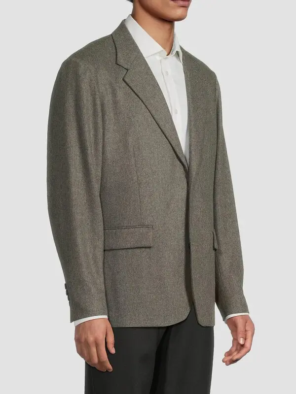 Vince Wool Flannel Single-breasted Blazer