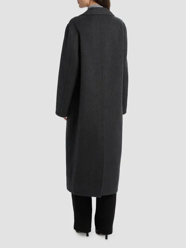 Vince Wool-blend Double-breasted Longline Coat