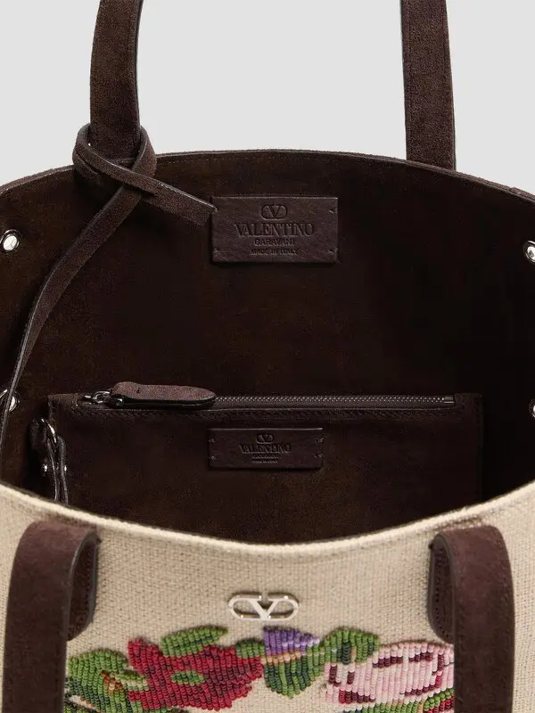 Valentino Garavani Nellcote Embroidered Medium Tote Bag