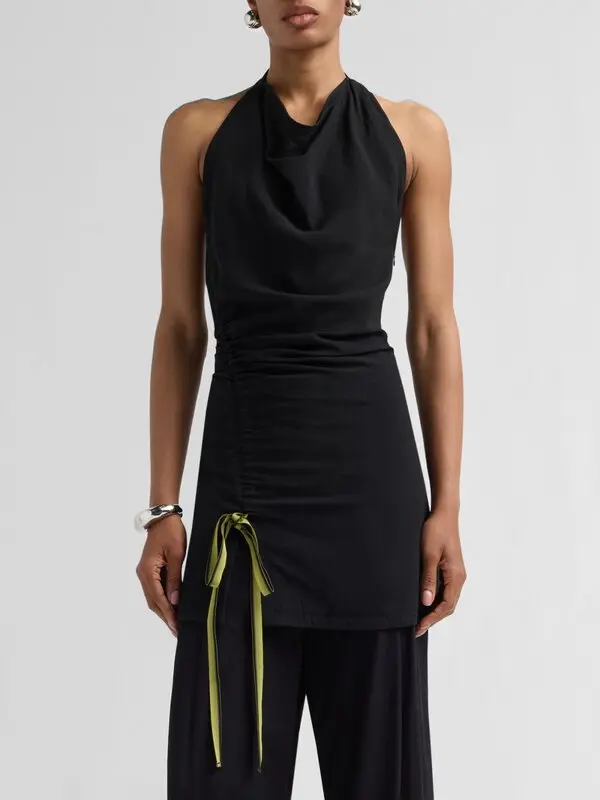 Proenza Schouler Melia Crinkle Halter Top
