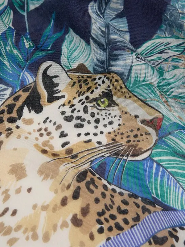 FERRAGAMO Leopard-print Cashmere Scarf
