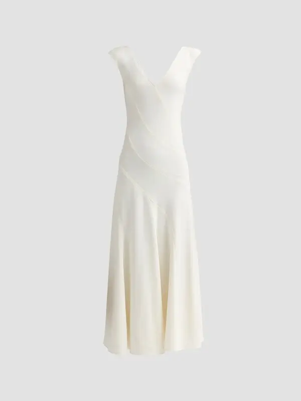 Proenza Schouler Romana Double-face Crepe Midi-dress - Alabaster