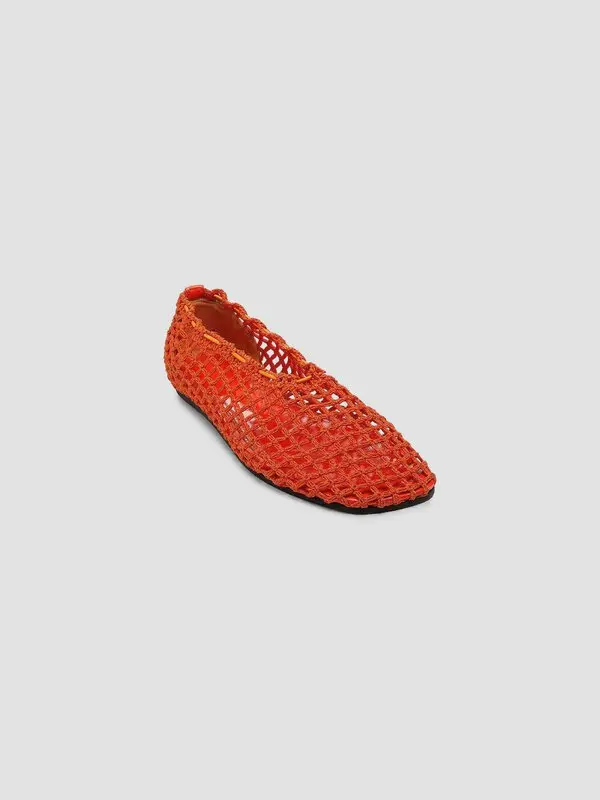 Proenza Schouler Slant Crochet Ballet Flats
