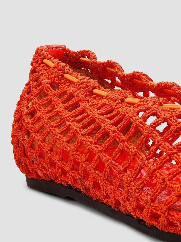 Proenza Schouler Slant Crochet Ballet Flats
