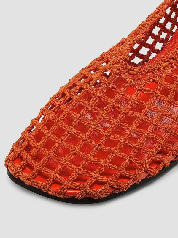 Proenza Schouler Slant Crochet Ballet Flats