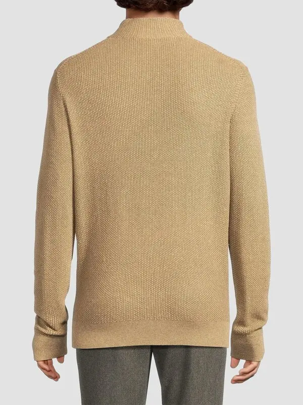 Vince Geo-jacquard Quarter-zip Sweater
