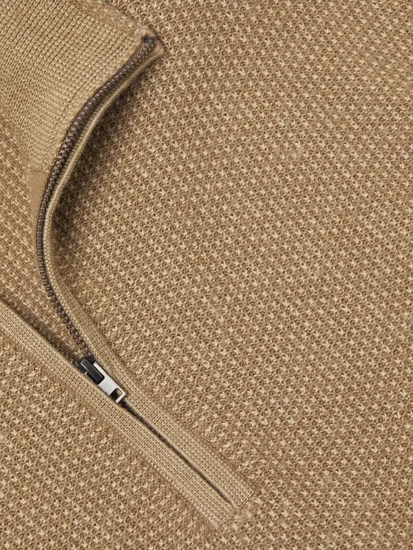 Vince Geo-jacquard Quarter-zip Sweater