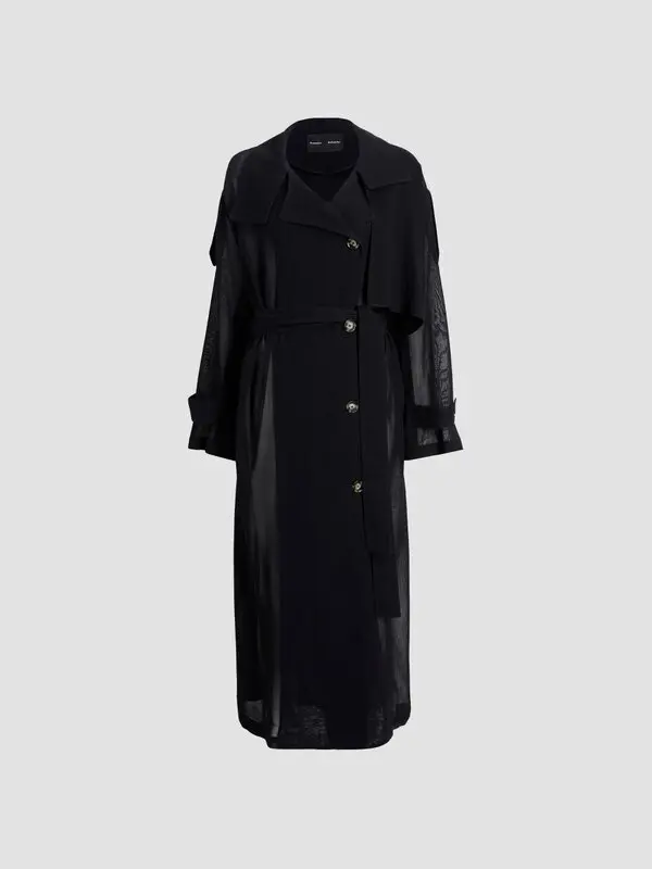 Proenza Schouler Esha Sheer Wool Coat