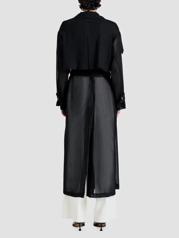 Proenza Schouler Esha Sheer Wool Coat
