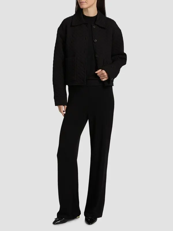 Vince Quilted Cotton-blend Boxy Jacket