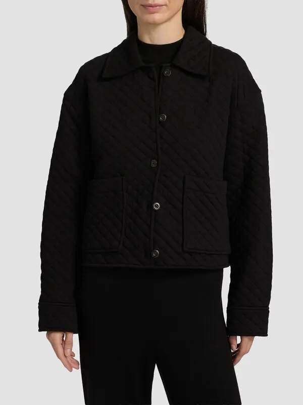 Vince Quilted Cotton-blend Boxy Jacket