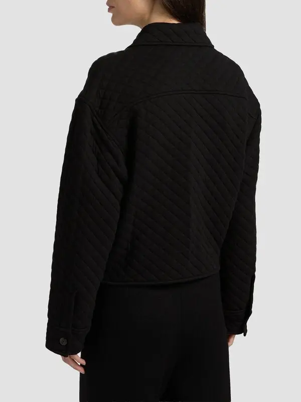 Vince Quilted Cotton-blend Boxy Jacket