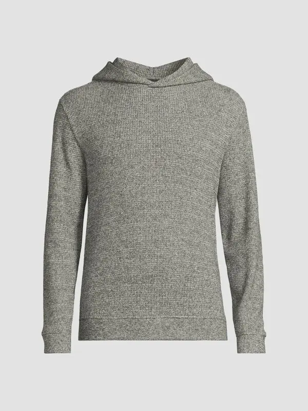 Vince Brushed Waffle-knit Hoodie