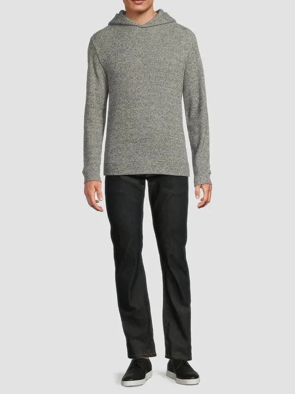 Vince Brushed Waffle-knit Hoodie