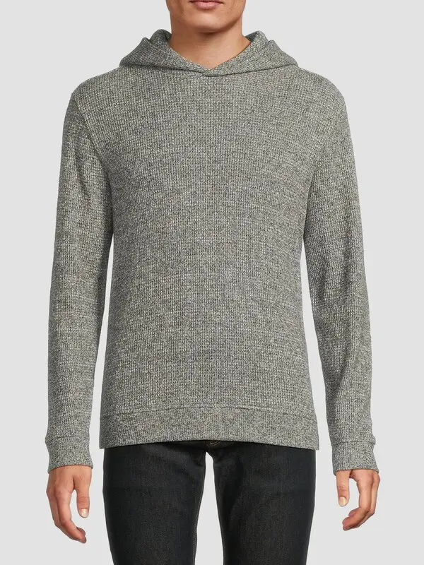 Vince Brushed Waffle-knit Hoodie