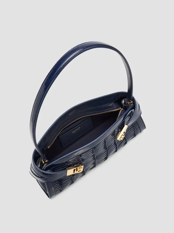 FERRAGAMO Hug Whispers Patent Leather East-west Shoulder Bag