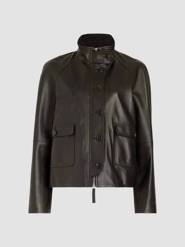 Proenza Schouler White Label Gio Leather Stand-collar Jacket