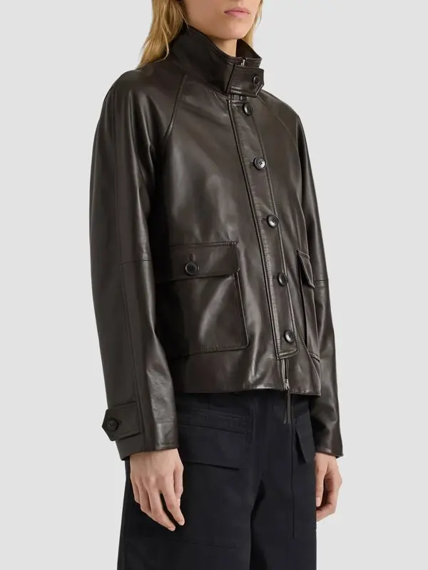 Proenza Schouler White Label Gio Leather Stand-collar Jacket
