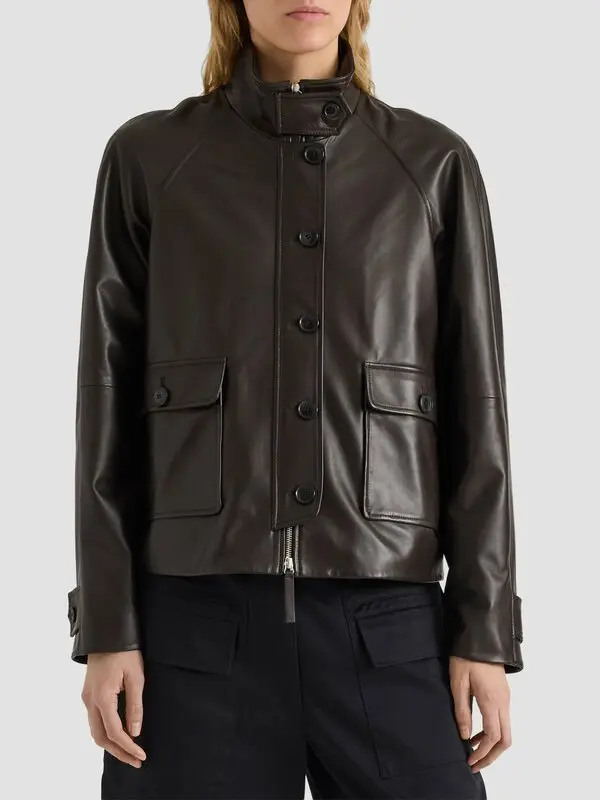 Proenza Schouler White Label Gio Leather Stand-collar Jacket