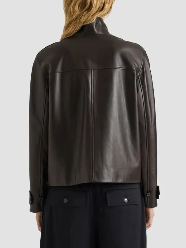Proenza Schouler White Label Gio Leather Stand-collar Jacket