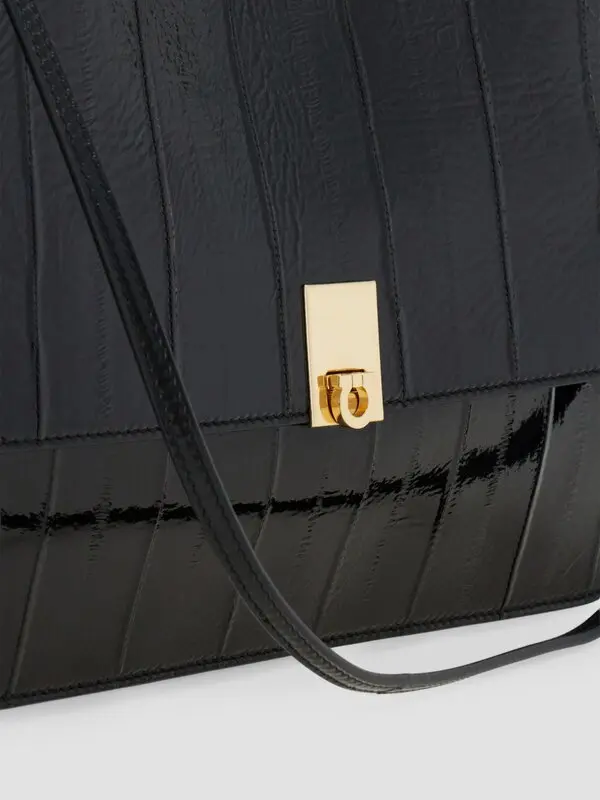 FERRAGAMO Cara Small Eel-skin Shoulder Bag