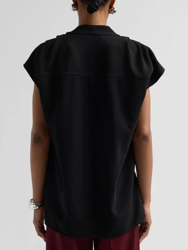 Proenza Schouler Ranli Double-faced Crepe Top
