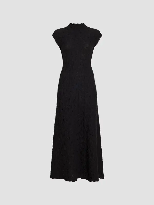 Proenza Schouler White Label Cleo Stretch Jersey Jacquard A-line Midi Dress - Black
