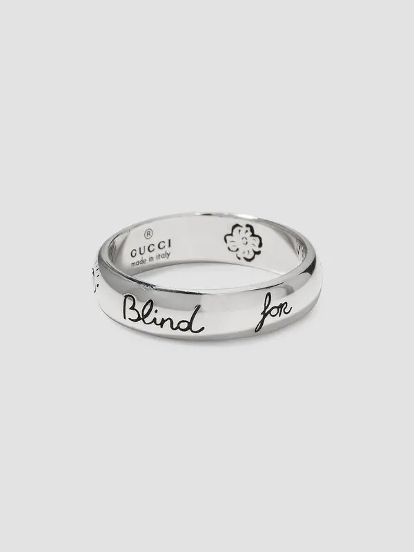 Gucci Blind For Love Sterling Band Ring