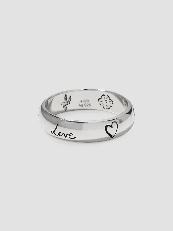 Gucci Blind For Love Sterling Band Ring