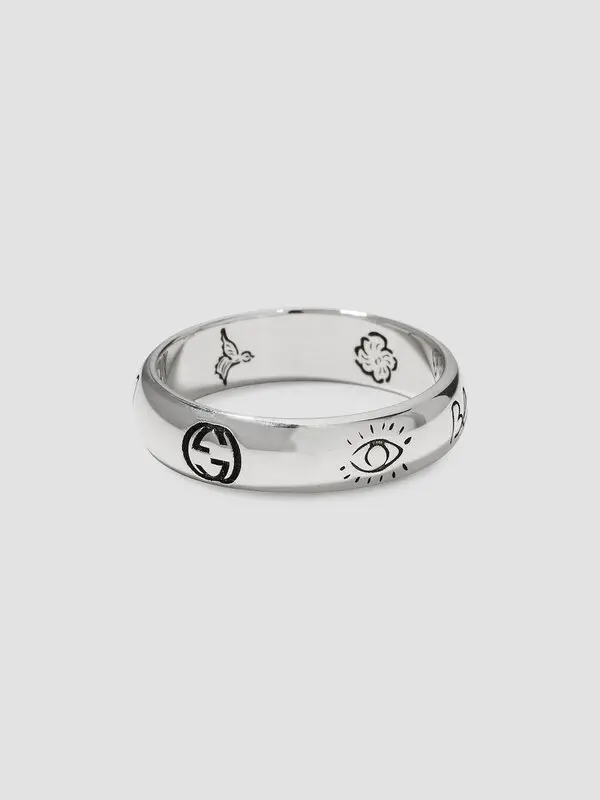 Gucci Blind For Love Sterling Band Ring