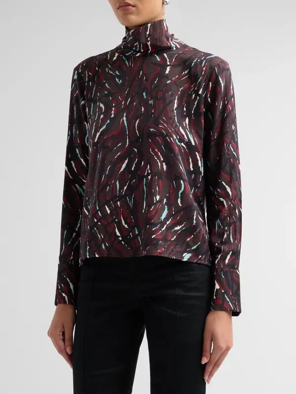 Proenza Schouler White Label Ansel Printed Twill Top