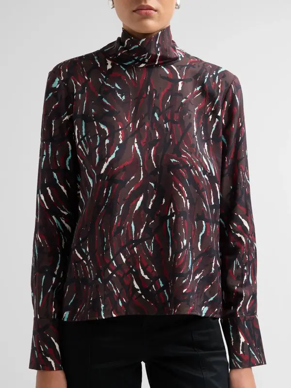 Proenza Schouler White Label Ansel Printed Twill Top