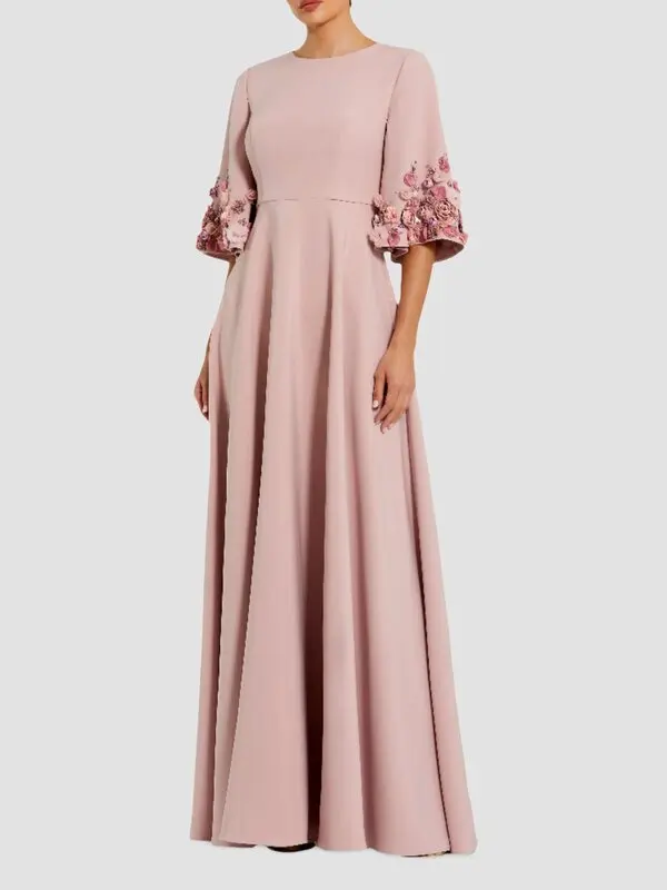 Mac Duggal Evening Embellished Stretch-crepe Gown