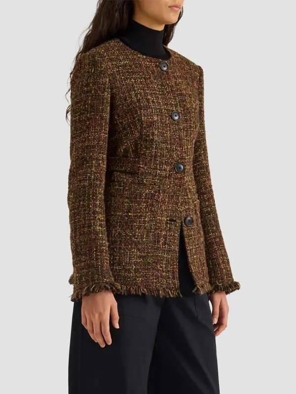 Proenza Schouler White Label Aurelia Tweed Collarless Jacket
