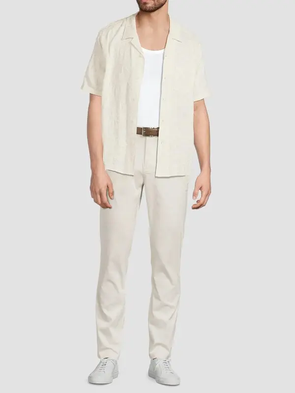 Vince Embroidered Floral Camp Shirt