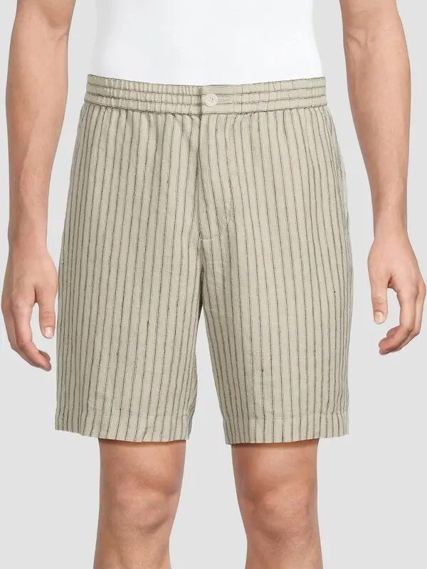 Vince Ballstone Striped Hemp Shorts