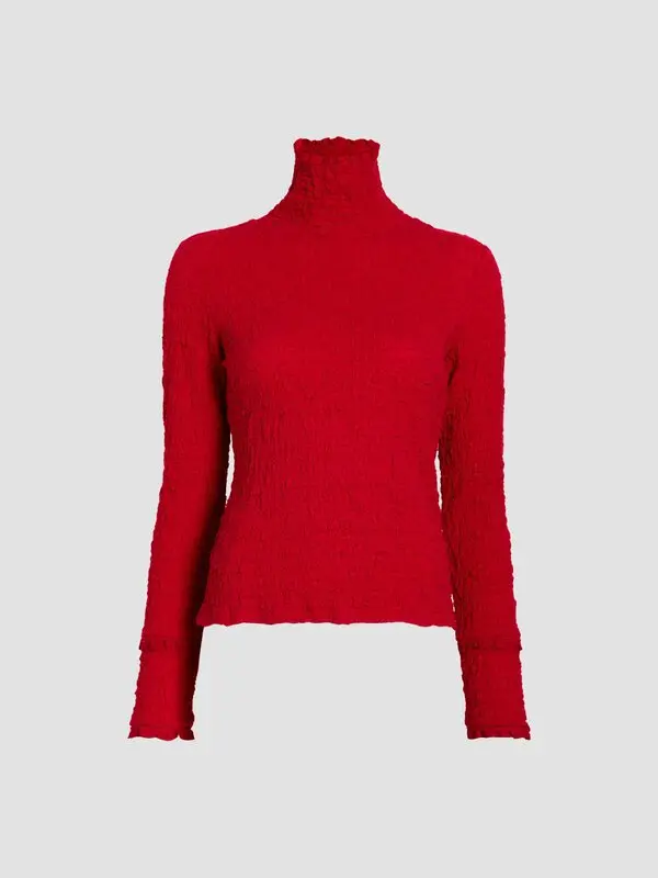 Proenza Schouler White Label Harriet Stretch Jacquard Turtleneck Top