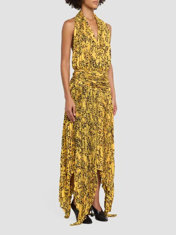 Proenza Schouler Paulina Printed Pleated Midi Dress