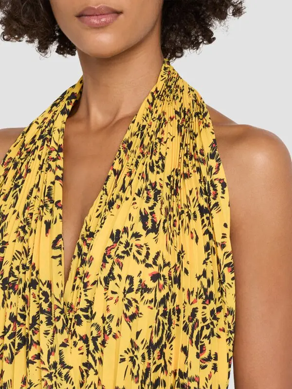Proenza Schouler Paulina Printed Pleated Midi Dress