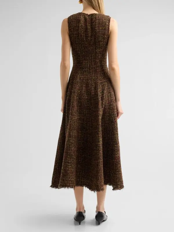 Proenza Schouler White Label Beatrix Textured Tweed Midi Dress