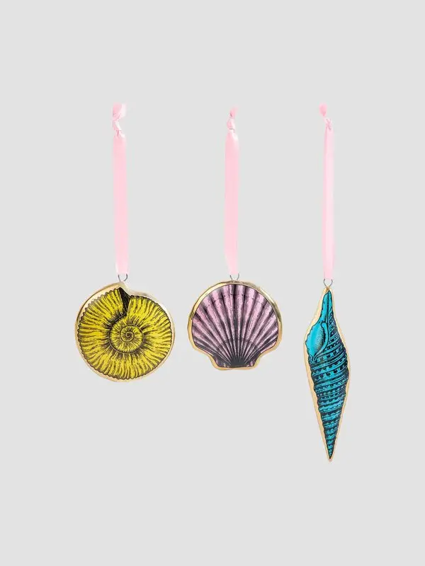 Jonathan Adler Holiday Sirena 3-piece Porcelain Ornat Set - Multi