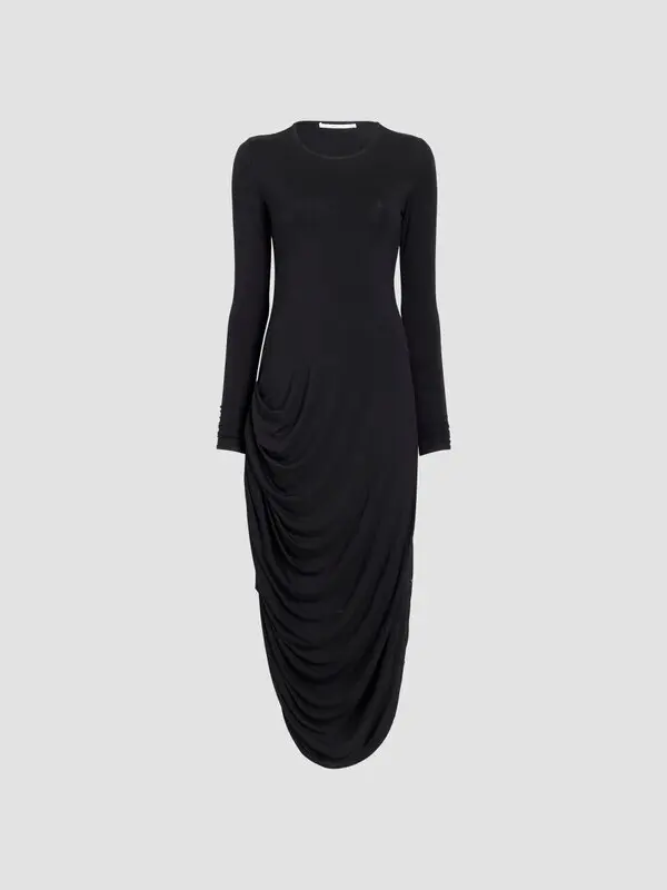 Proenza Schouler White Label Imogen Ruched Stretch-jersey Midi Dress - Black